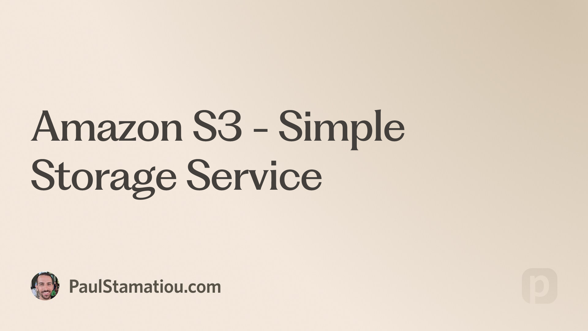 Amazon S3 - Simple Storage Service | Paul Stamatiou