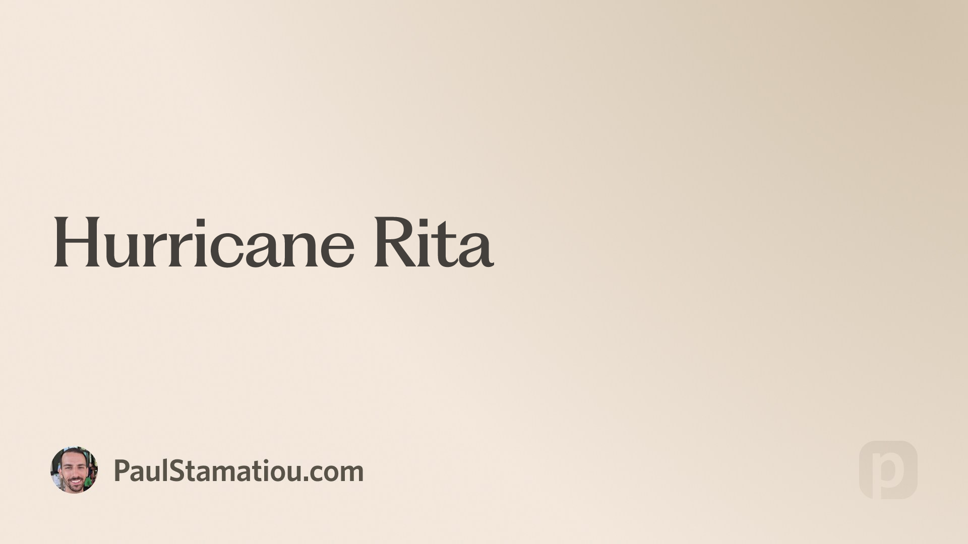 Hurricane Rita | Paul Stamatiou