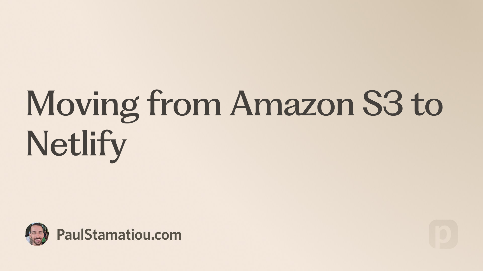 Moving From Amazon S3 To Netlify Paul Stamatiou 