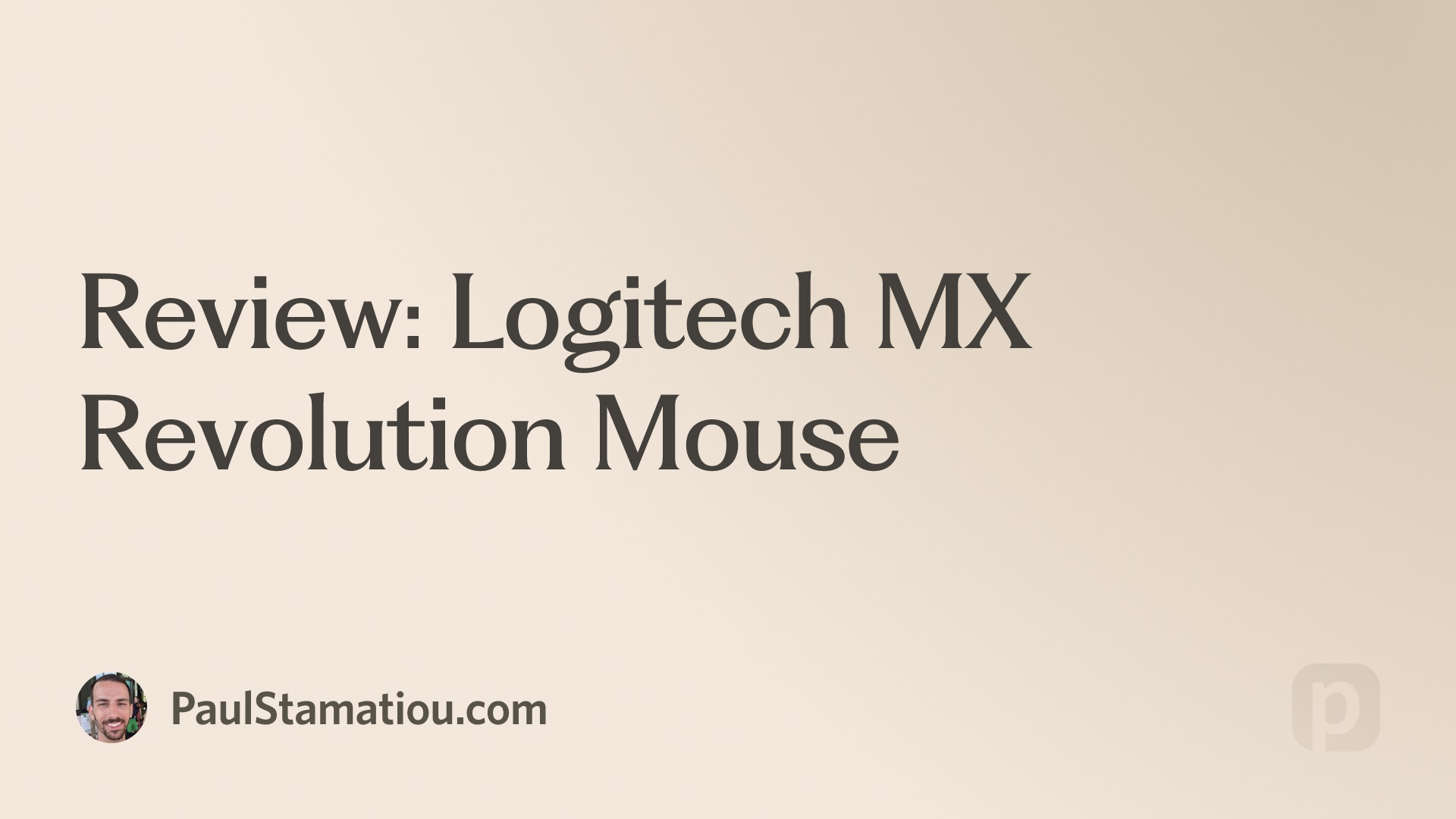 Review: Logitech MX Revolution Mouse | Paul Stamatiou