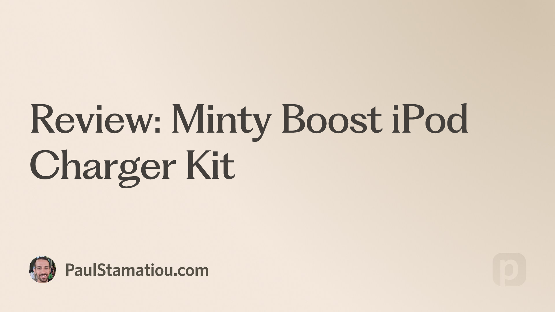 Review: Minty Boost iPod Charger Kit | Paul Stamatiou