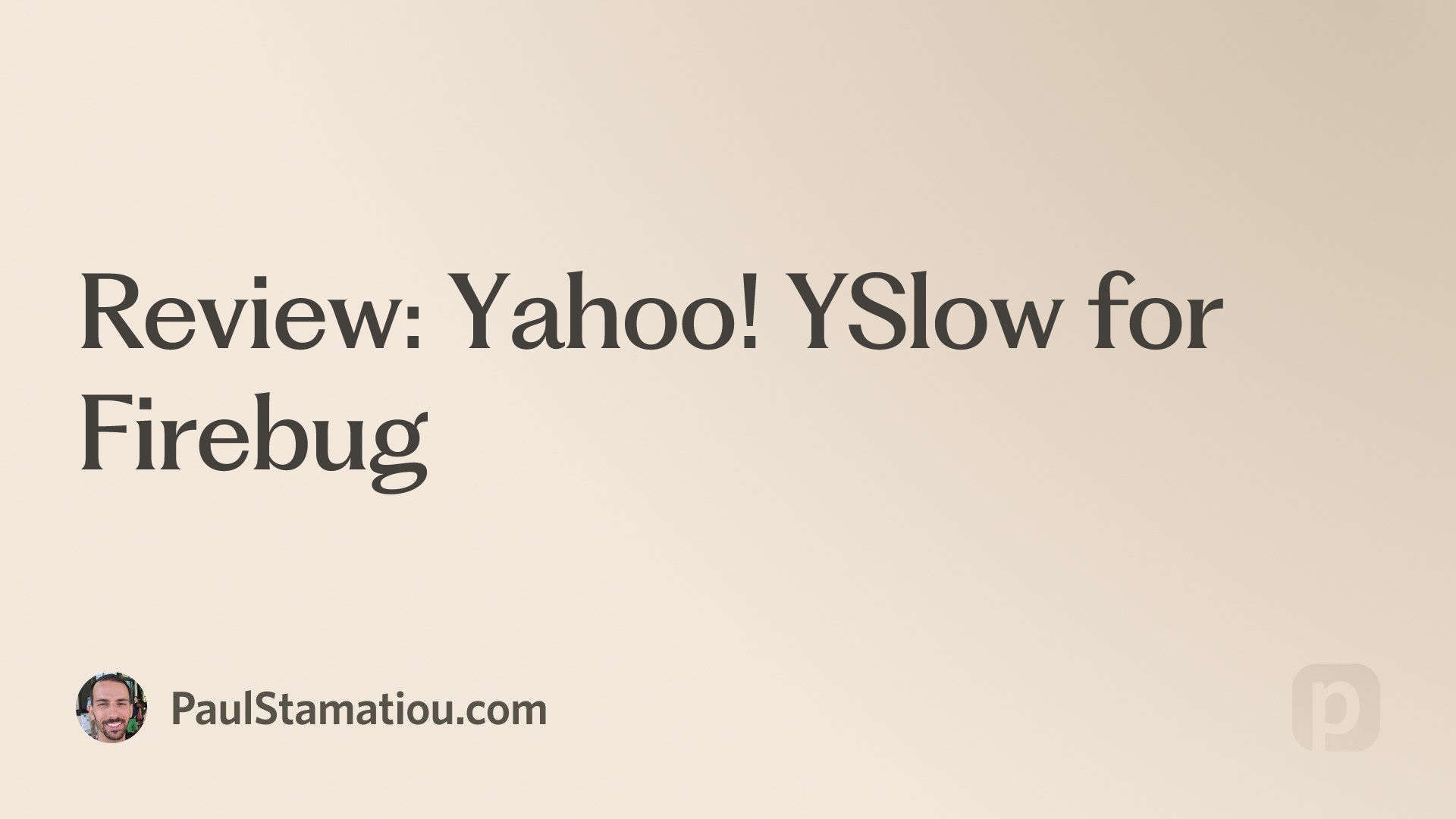 Review Yahoo Yslow For Firebug Paul Stamatiou