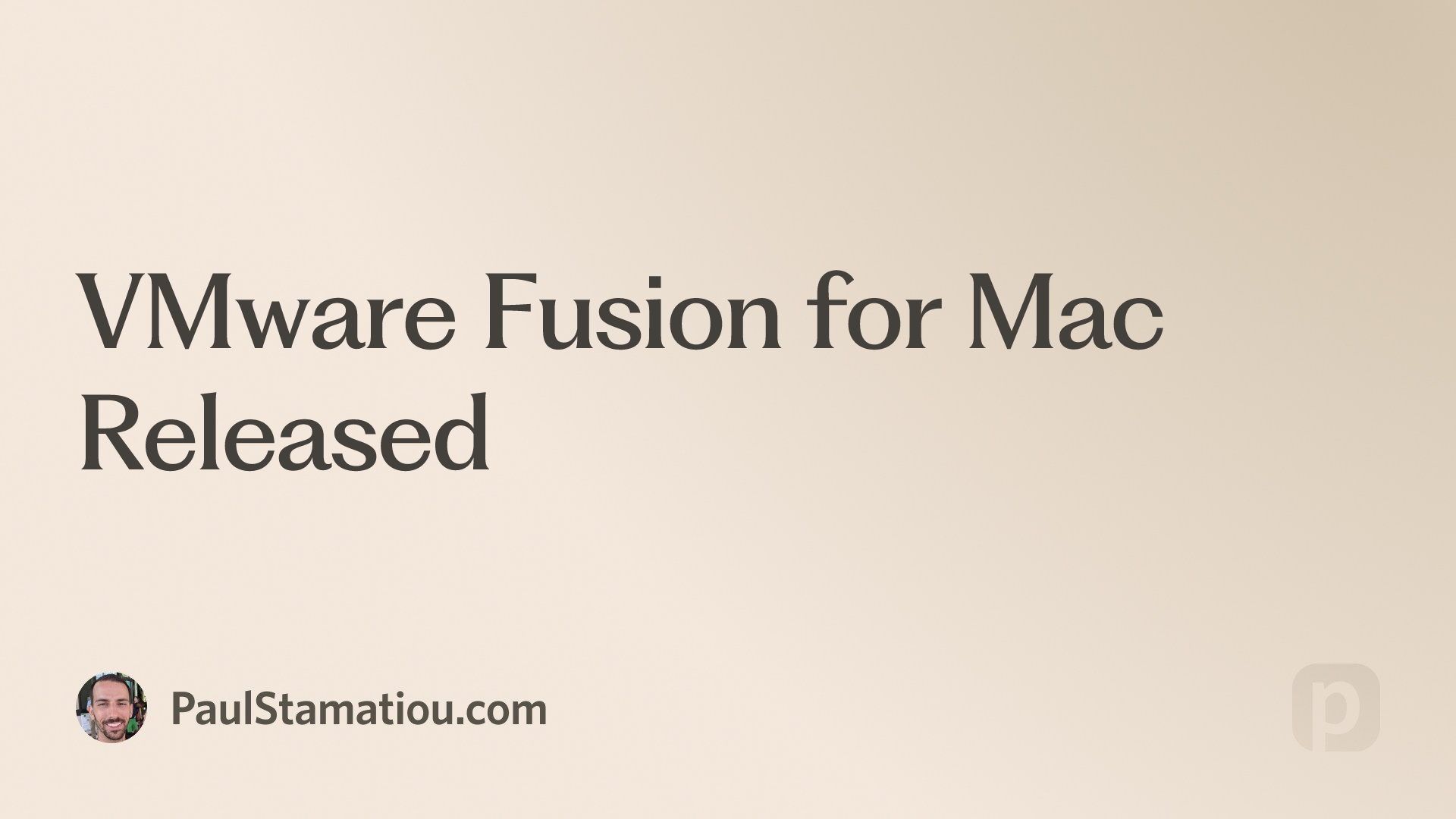 VMware Fusion for Mac Released | Paul Stamatiou